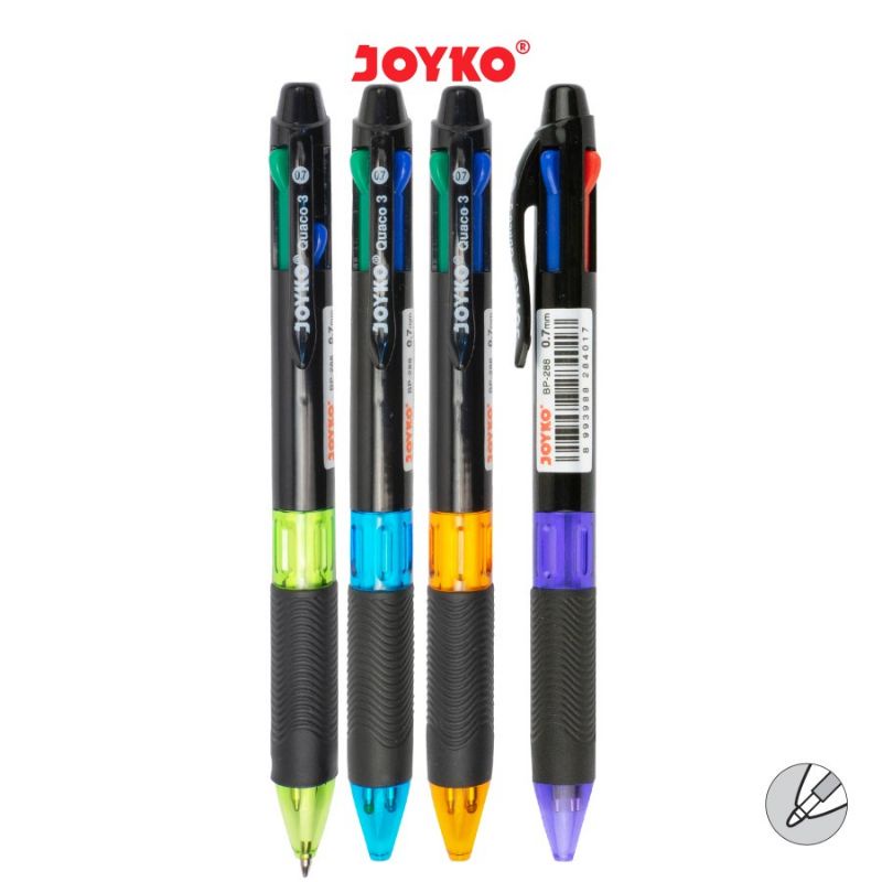 Jual Pulpen Pena 4 Warna 0.7mm JOYKO BP-288 Quaco 3 (1pc) | Shopee ...