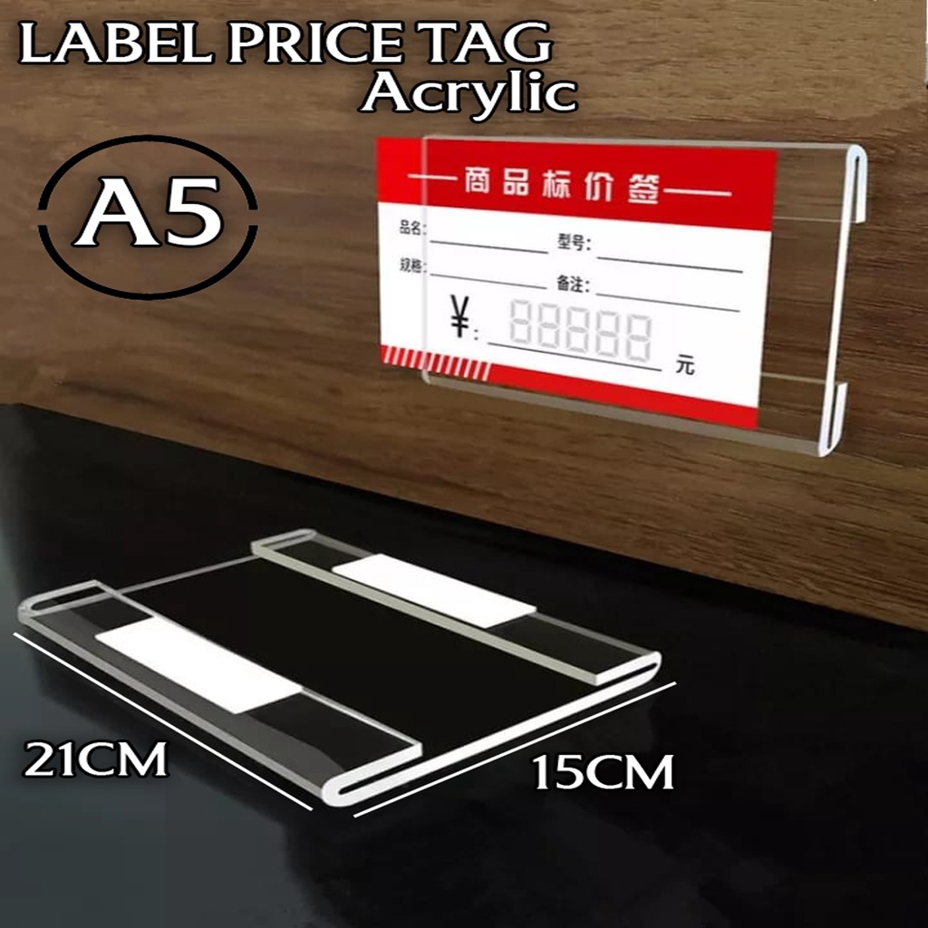 Jual Label Display Harga Acrylic / Akrilik Product Price Tag Besar ...