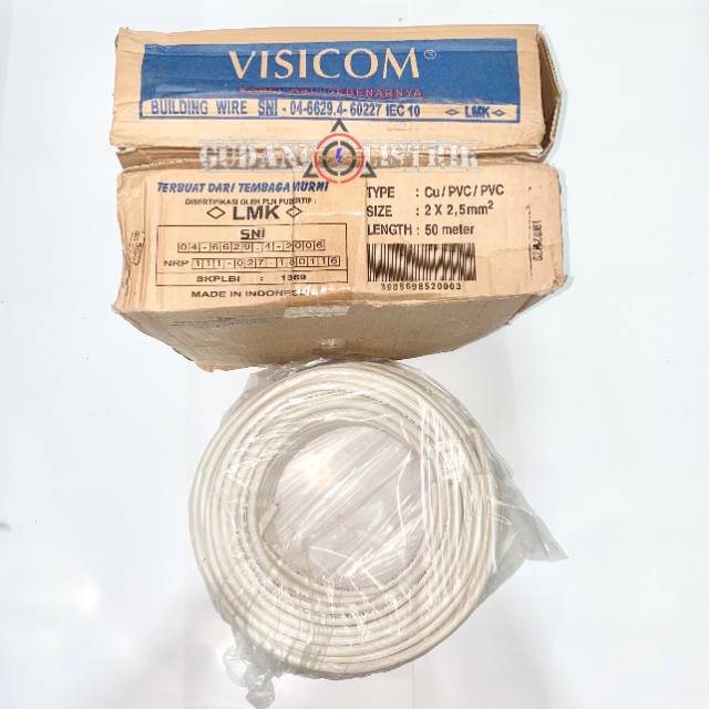 Jual Kabel Listrik Standar PLN NYM 2x2.5 VISICOM 50 Meter | Shopee ...