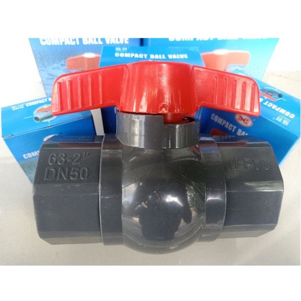 Jual pvc ball valve compact 2 1/2 inch SH taiwan sch80,stop kran upvc ...