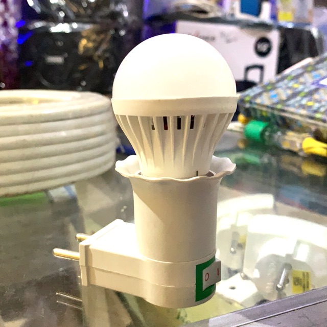 Jual Lampu tidur 3watt / lampu + fitting colok saklar on/off lampu led ...