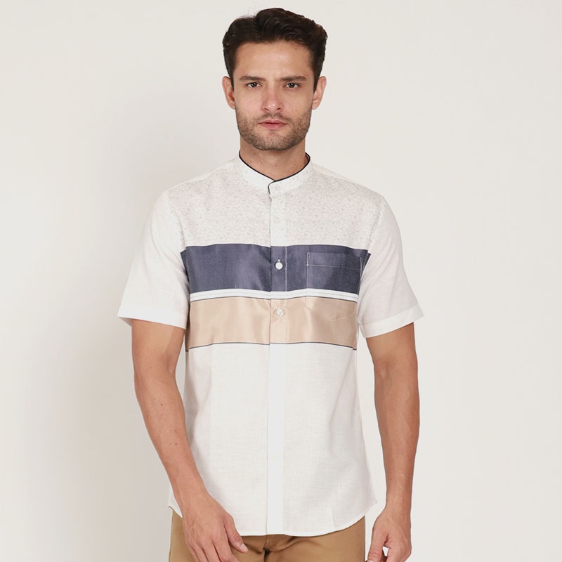Jual EDWIN JEANS - BEHZAD WHITE Kemeja Koko Lengan Pendek Pria Baju ...