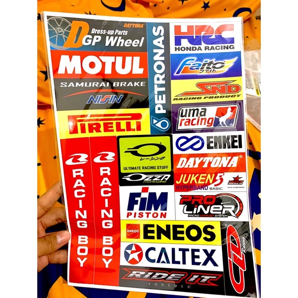 Jual STICKER SPONSOR BALAP PACK HEREX,RCB,HONDA GANK,SSS ANTI AIR ...