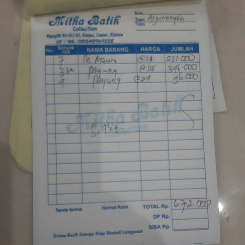 Jual nota pesanan | Shopee Indonesia