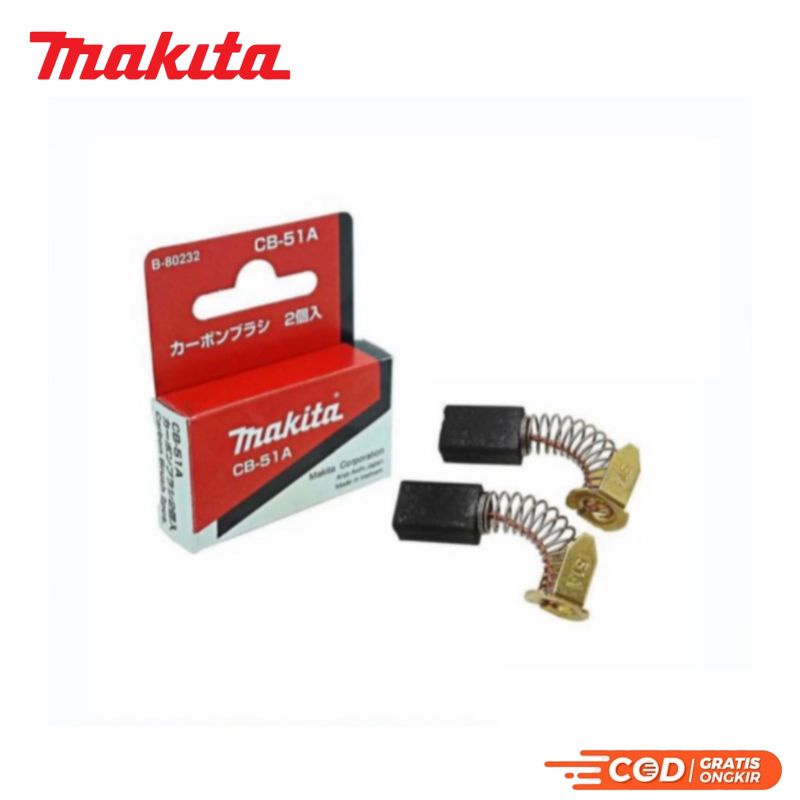 Jual Carbon Brush Makita CB 51 A / Spul / Sepul Arang Bor Box Isi 2 Pcs | Shopee Indonesia