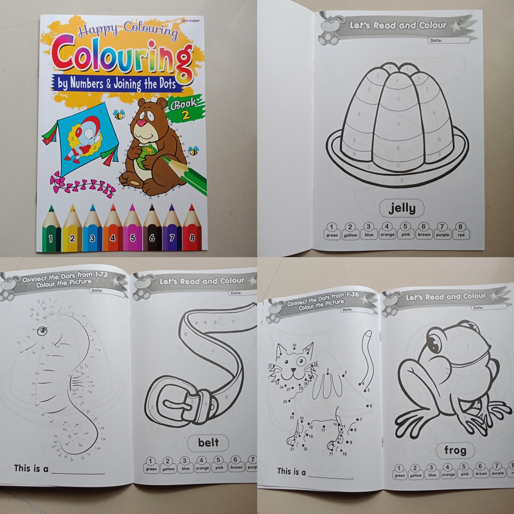 Jual BUKU COLOURING BY NUMBERS & JOINING THE DOTS 1 - 4 (PILIHAN PER ...