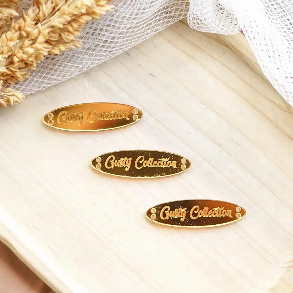 Jual Label Hijab Acrylic / Label Akrilik / Label Brand Akrilik Custom ...