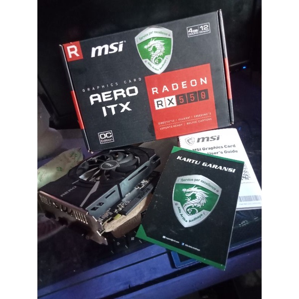 Jual msi radeon rx550, aero itx 4gb oc | Shopee Indonesia