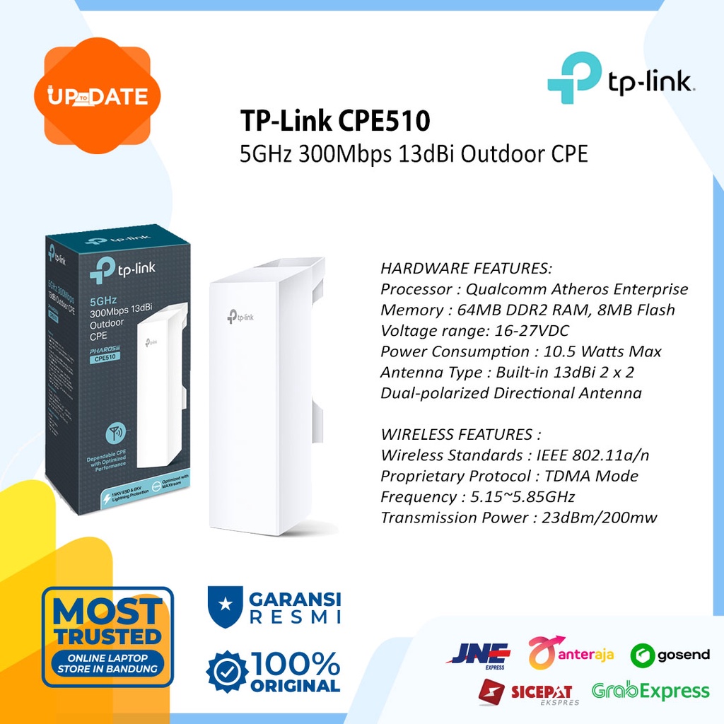Jual TP-Link CPE510 5GHz 300Mbps 13dBi Outdoor CPE | Shopee Indonesia