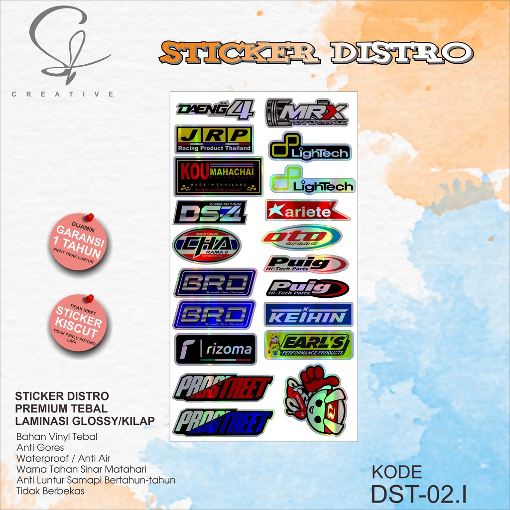Jual Sticker Pack Distro Aesthetic Hologram Dst.02 | Shopee Indonesia