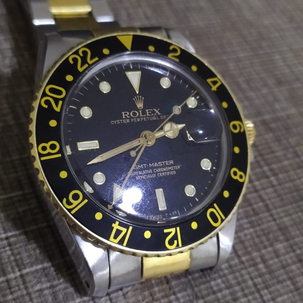 Jual rolex vintage gmt master two tone 16753 original | Shopee Indonesia