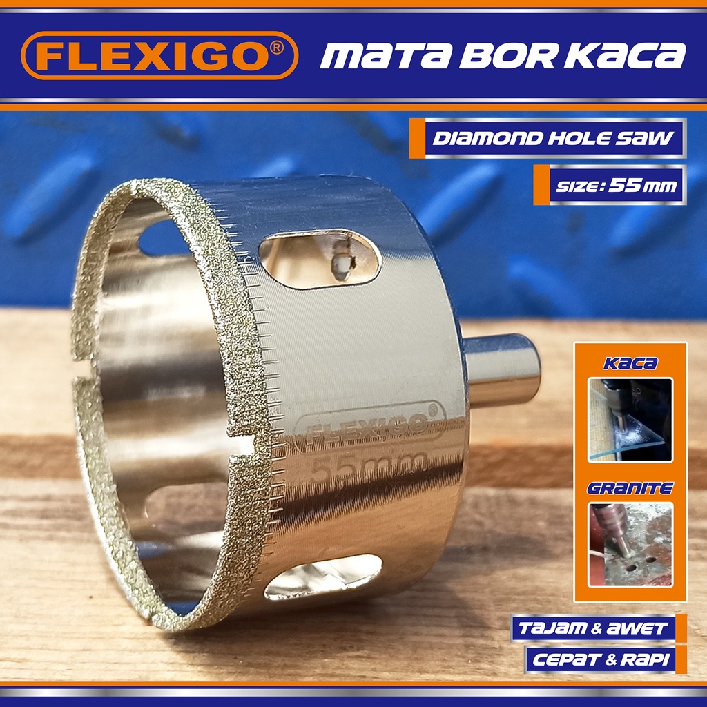 Jual Mata Bor Diamond untuk Kaca & Granite 55 mm ( harap baca deskripsi ) | Shopee Indonesia