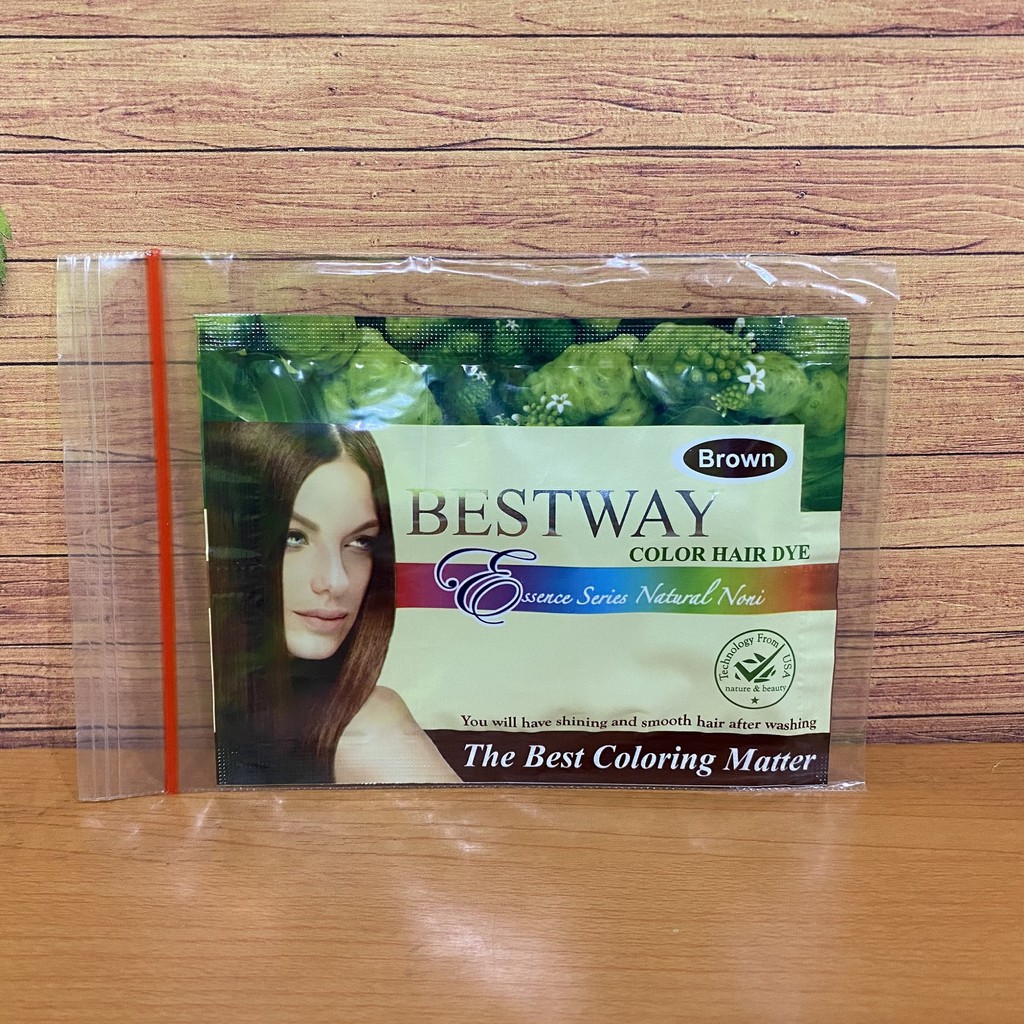 Jual Bestway Color Hair Dye Brown / Semir Cat Rambut Shampo - 20ml ...