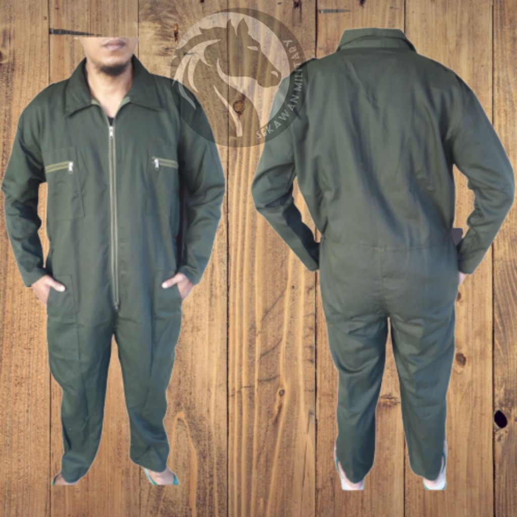 Jual Wearpack Safety Coverall Proyek Hijau Army | Shopee Indonesia