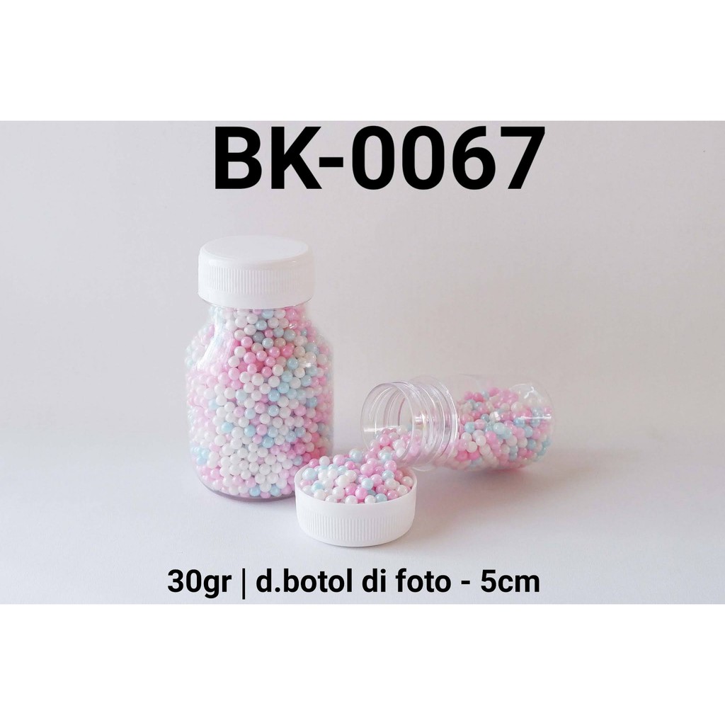 Jual BK-0067 Sprinkles sprinkle sprinkel mutiara biru pink 30gr 30gram ...