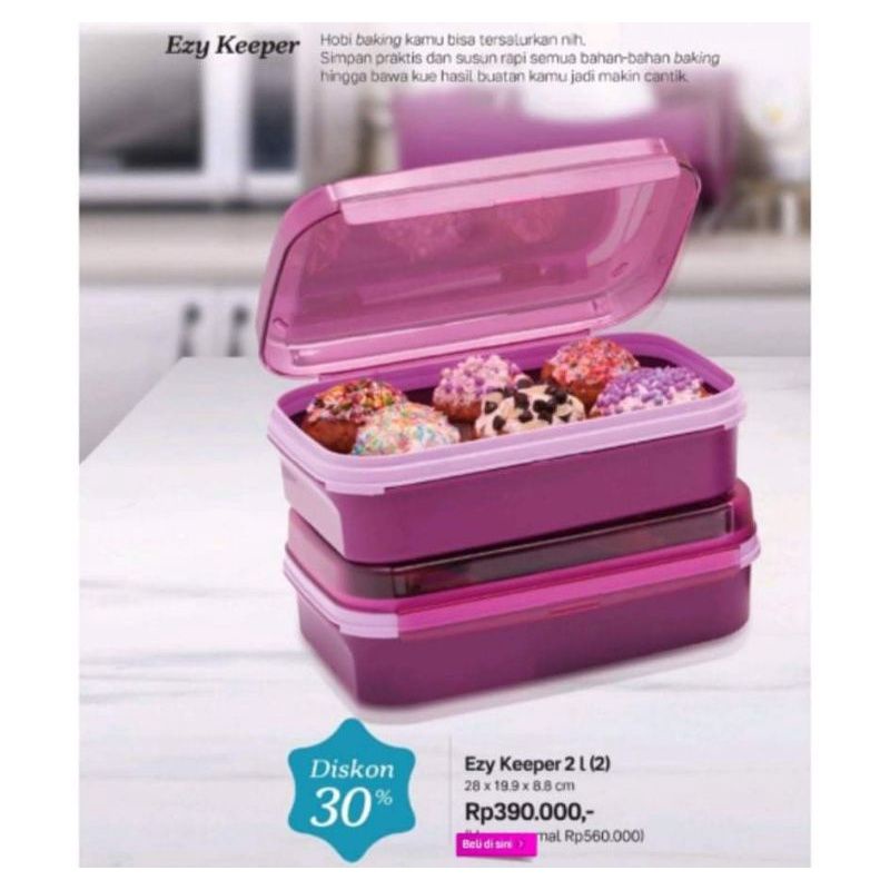 Jual Ezy keeper / Signature tupperware Toples kotak Tupperware | Shopee ...