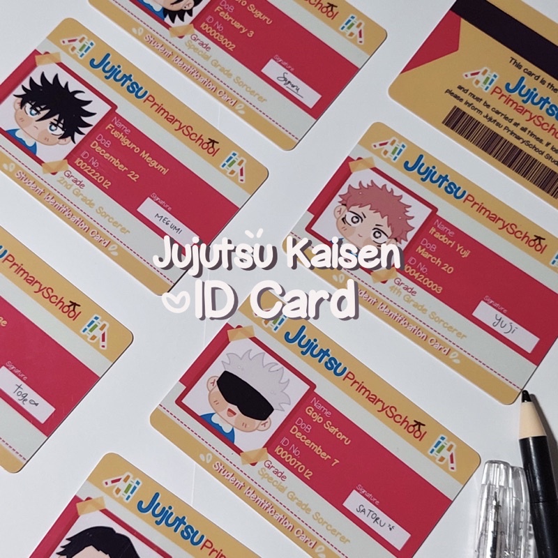 Jual Jujutsu Kaisen PVC Student ID Card by tarrateru (DISCONTINUE ...