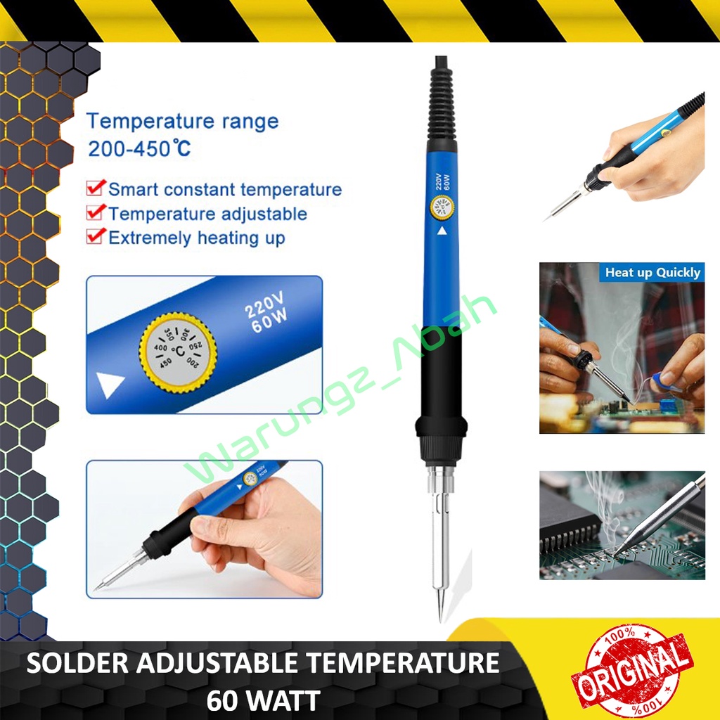 Jual ALAT MESIN TIMAH SOLDER TANGAN SOLDERING LAS IRON PATRI LISTRIK ELEKTRIK TOOL 60 WATT ...