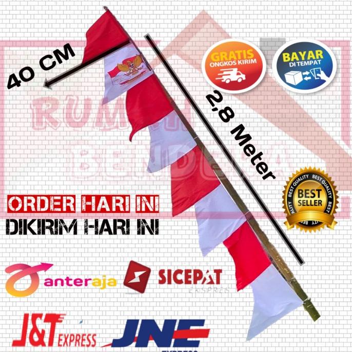 Jual cusss order] Bendera umbul umbul Merah Putih (10 pcs) | Shopee Indonesia