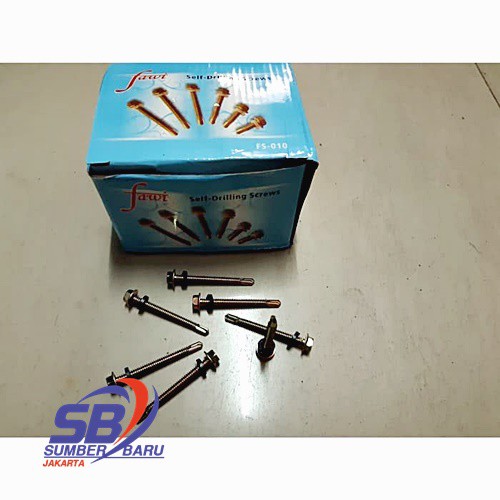 Jual 25PCS SEKRUP SKRUP ROOFING RUFING RUPING KUNING BAUT BAJA RINGAN ...