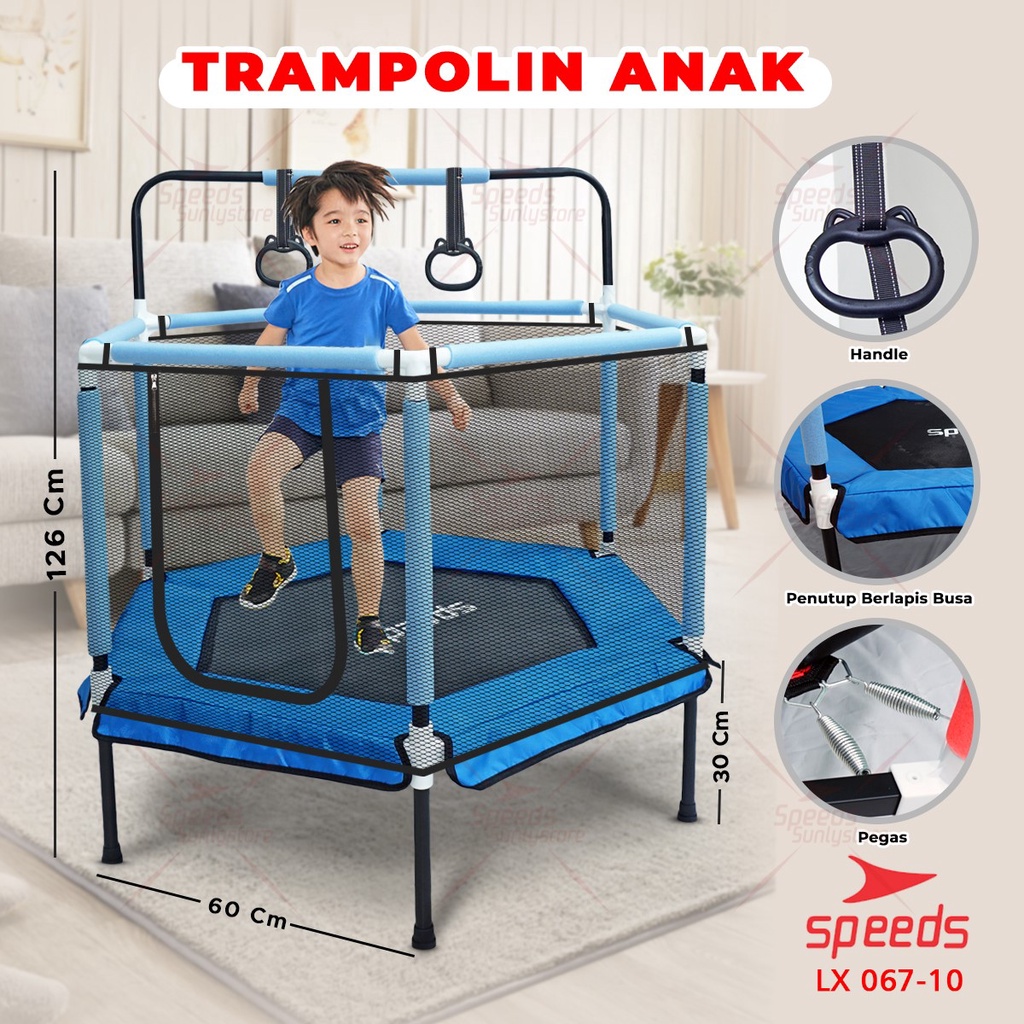 Jual SPEEDS Trampoline Anak Trampolin Lompat Anak Mainan Anak Olahraga Fitness 067-10 | Shopee ...