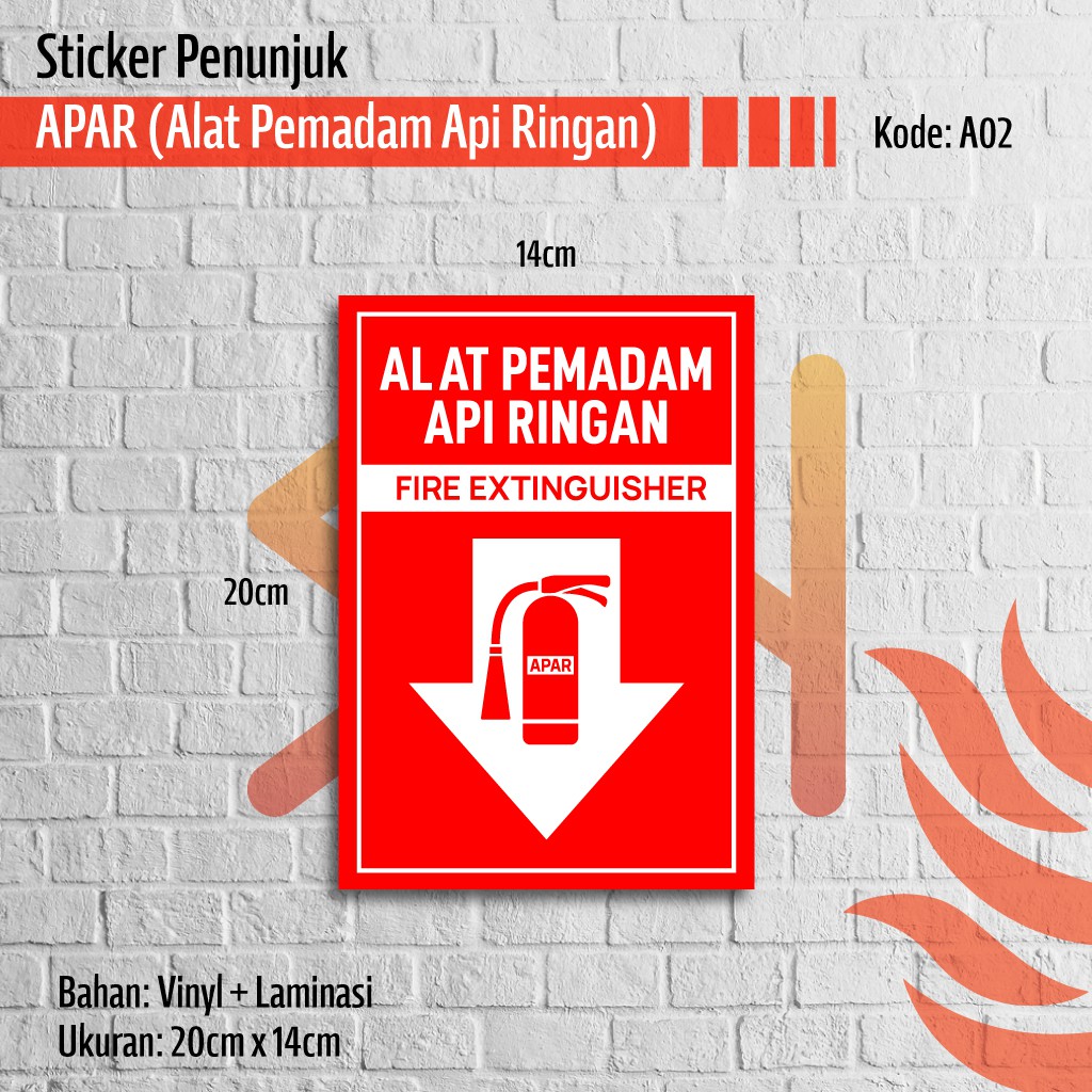 Jual Stiker Sticker Penunjuk APAR I Vinyl Tahan Air | Segitiga Persegi ...