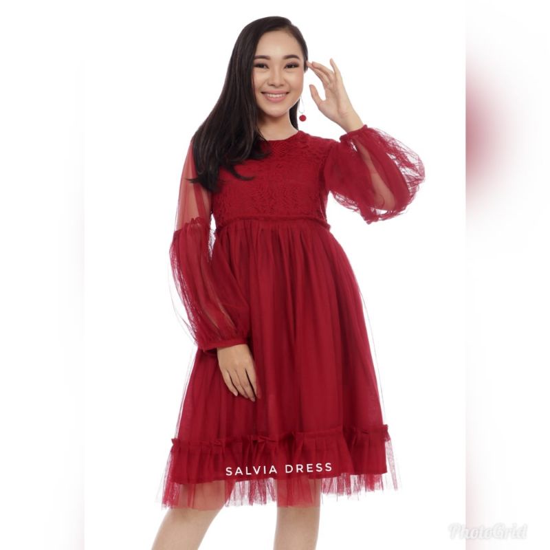 Jual SALVIA DRESS NATAL / BAJU NATAL / DRESS PESTA / DRESS COUPLE IBU ...