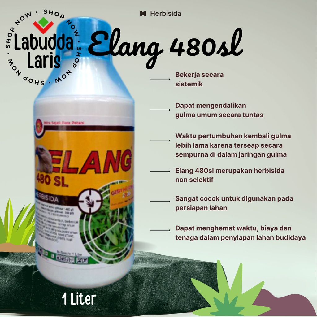 Jual Elang Herbisida Rumput Herbisida Sistemik 1 Liter Herbisida Elang ...