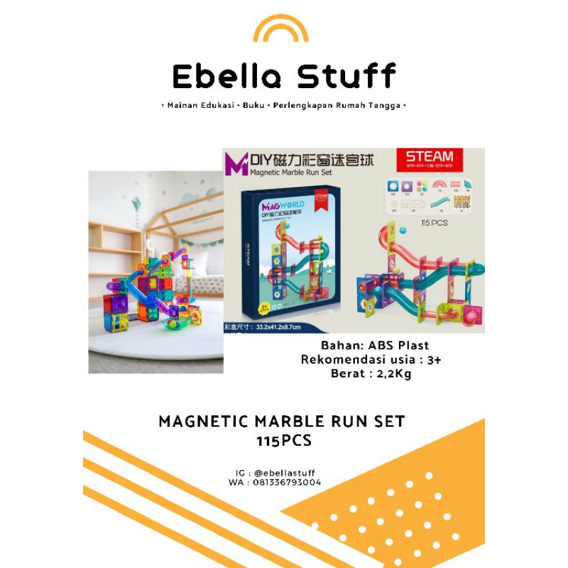 Jual MAGNETIC MARBLE RUN SET | Shopee Indonesia