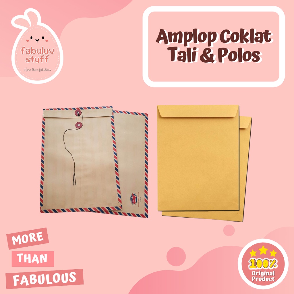 Jual ATK ~ AMPLOP COKLAT F4 FOLIO / AMPLOP MAP F4 TALI / AMPLOP KABINET | Shopee Indonesia