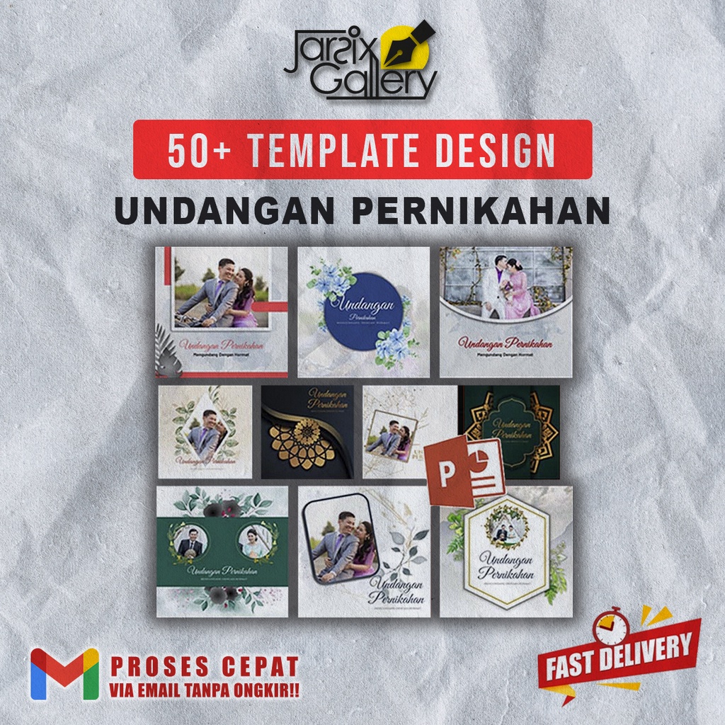 Jual 50+ Template Design Undangan Pernikahan Format PPT Vol.1 Premium ...