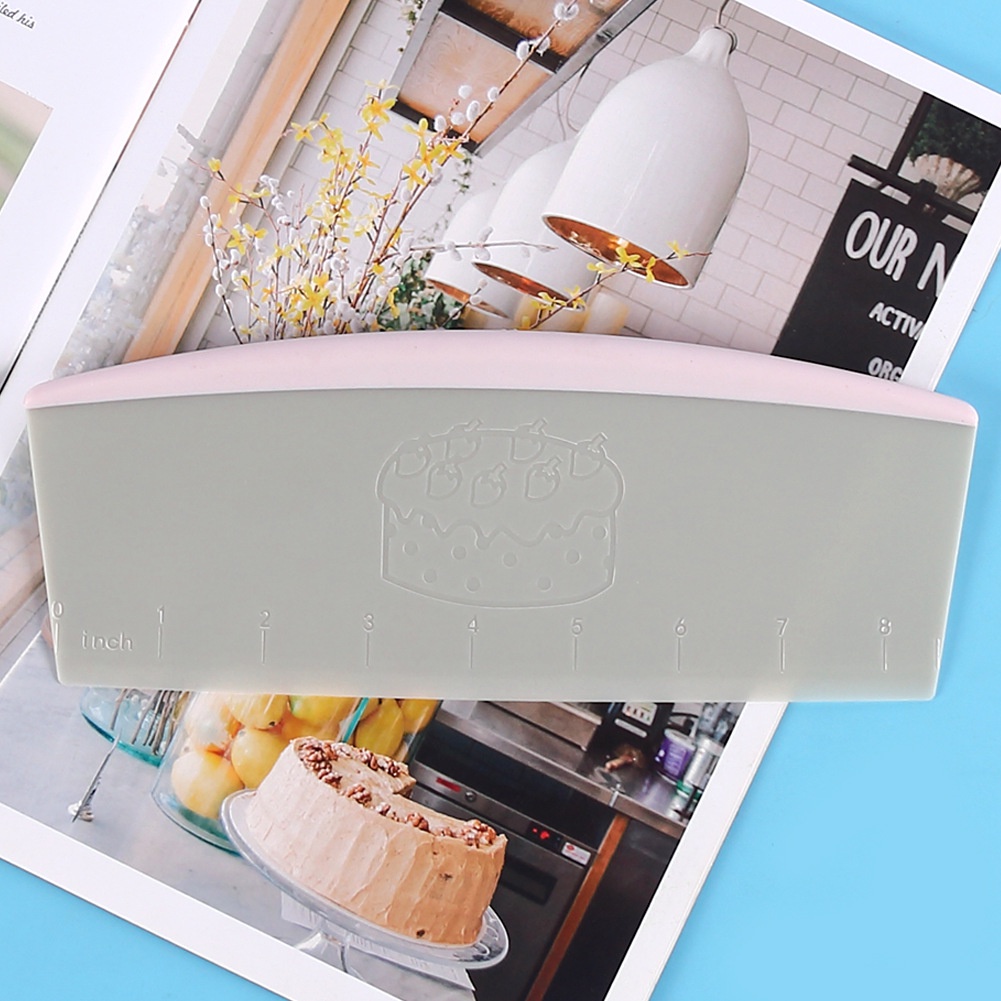 Jual 24CM PINK GG TEBAL SCRAPER PLASTIK ABU POLOS UKURAN ADONAN FONDANT ...