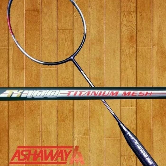 Jual RAKET BADMINTON ASHAWAY TI 100 TITANIUM MESH + PASANG BG66 ORI ...