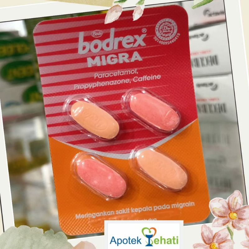 Jual Bodrex Migra per Strip isi 4 Kaplet Meringankan Sakit Kepala Pada ...