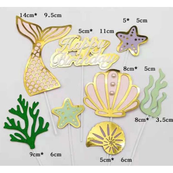 Jual Topper Mermaid Putri Duyung Hiasan Cake Kue Ulang Tahun Ultah ...