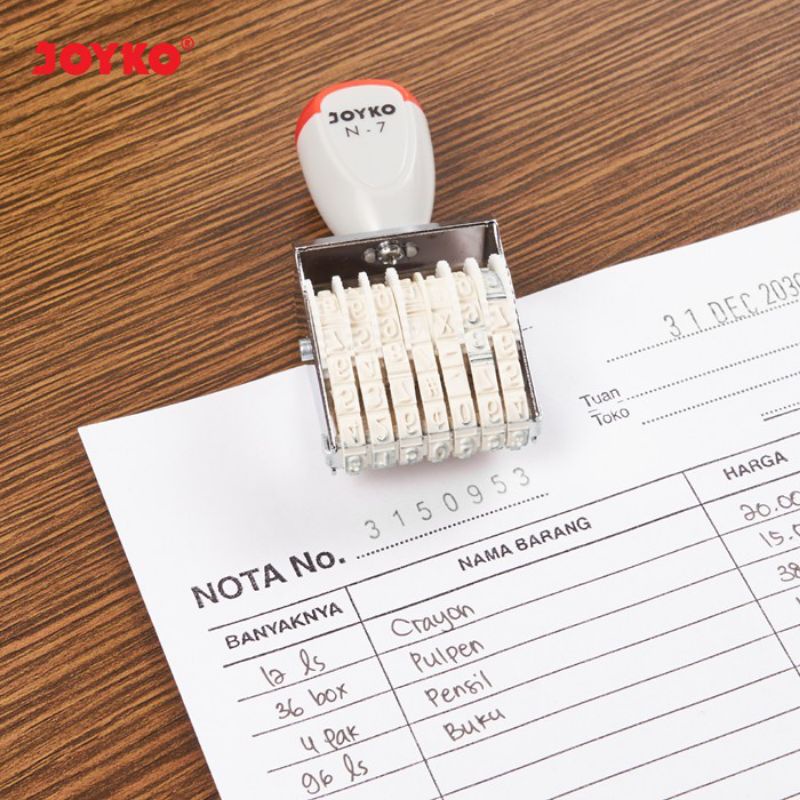 Jual ATK-POINT | JOYKO Number stamp / Stempel angka N-7 | Shopee Indonesia