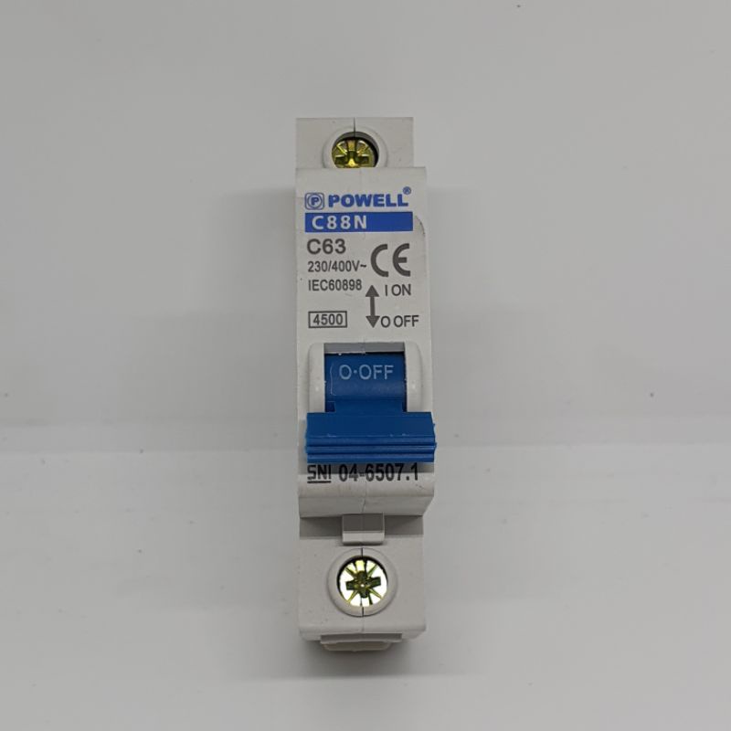 Jual MCB 1A 2A 4A 6A 10A 16A 20A 25A 32A 40A 63A Powell 1 Phase SNI ...
