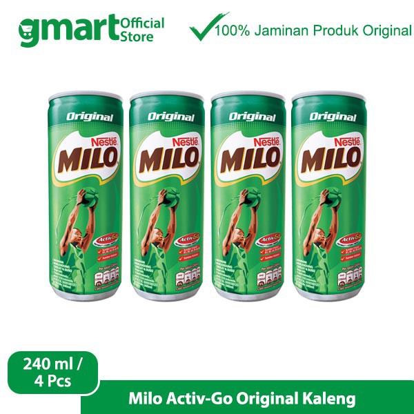 Jual MILO KALENG ORIGINAL CALCIUM 240 ML ISI 4 | Shopee Indonesia