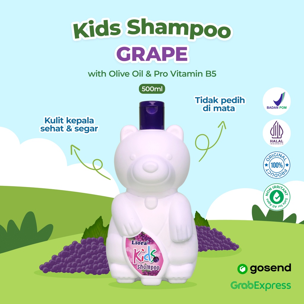 Jual Liora Kids Shampoo - Grape 500ml | Rambut Anak Sehat, Segar, dan ...