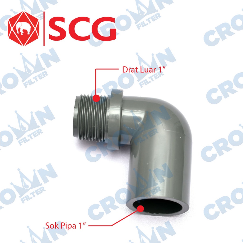 Jual [SCG] Elbow Keni Drat Luar / Valve Elbow AW 1" | Shopee Indonesia