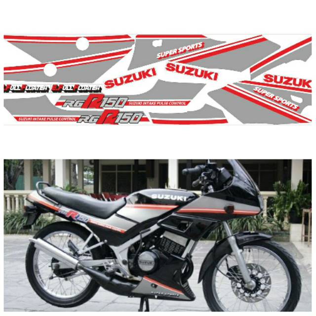 Jual STIKER STRIPING STANDART SUZUKI RGR 150 WARNA ABU MERAH | Shopee ...