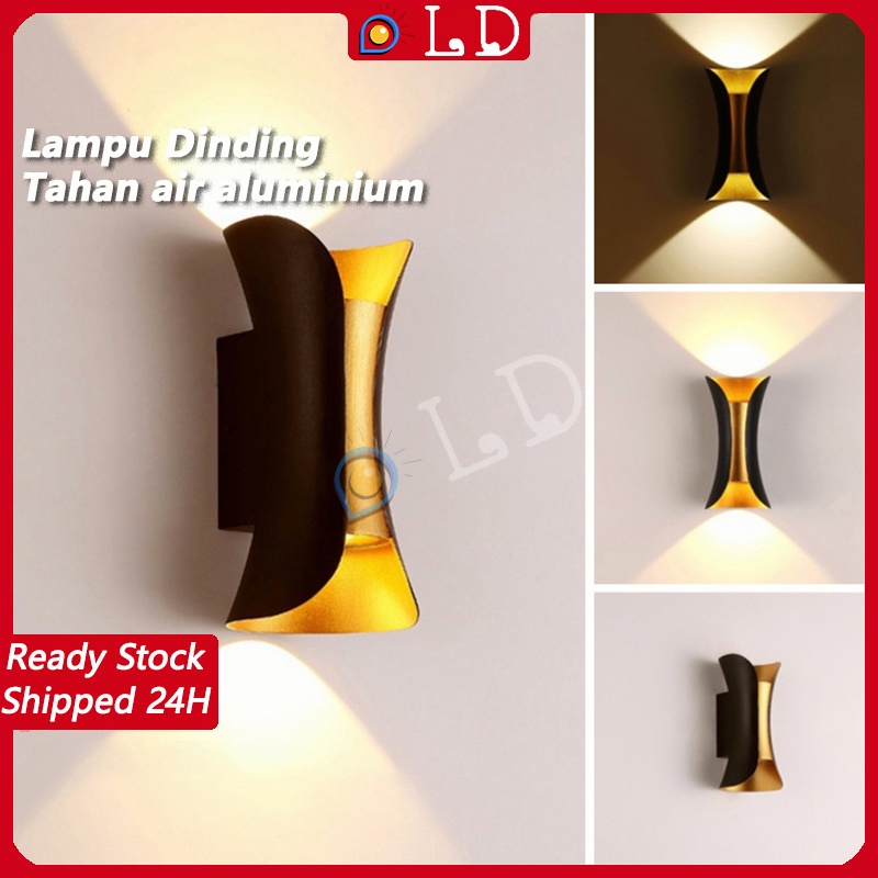 Jual [COD] Lampu Dinding Tahan Air Aluminium Hias Outdoor Kamar Tidur ...