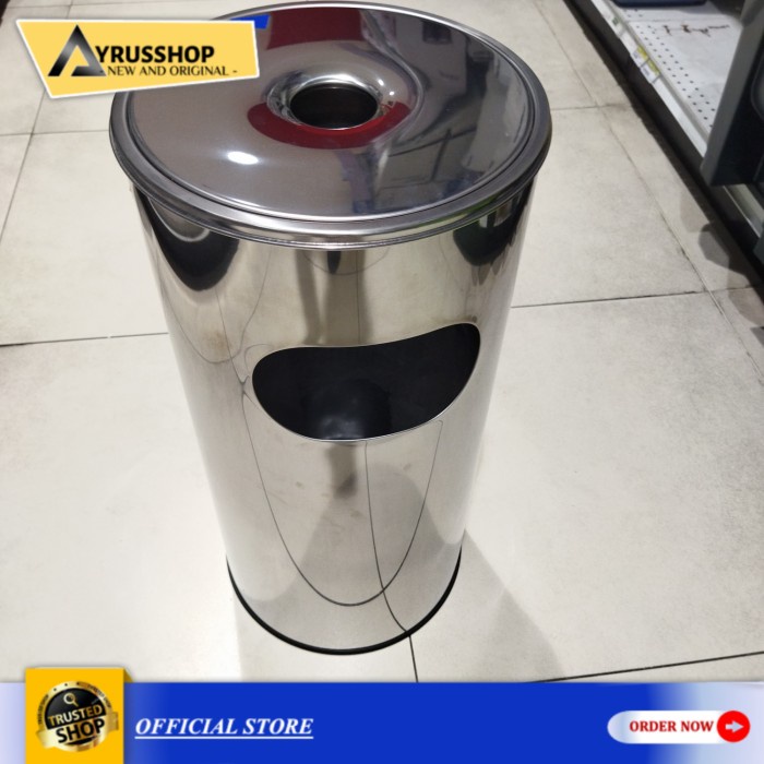 Jual Asbak - Krisbow Tempat Sampah 12L Dengan Asbak/Ashtray Bin/Dustbin ...