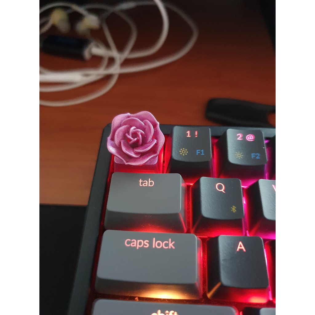 Jual Keycaps mechanical keyboard artisan Pink Rose | Shopee Indonesia