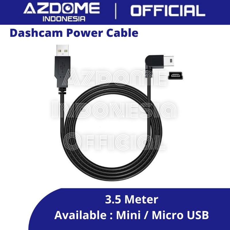 Jual Kabel Micro / Mini / TYPE C USB 3.5M Untuk Dashcam / HP / CCTV ...