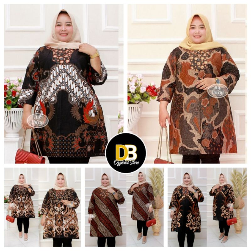 Jual ATASAN TUNIK BATIK JUMBO BIGSIZE XXXXL LD 140 ALL SIZE / DRESS JUMBO / DRESS BATIK JUMBO ...