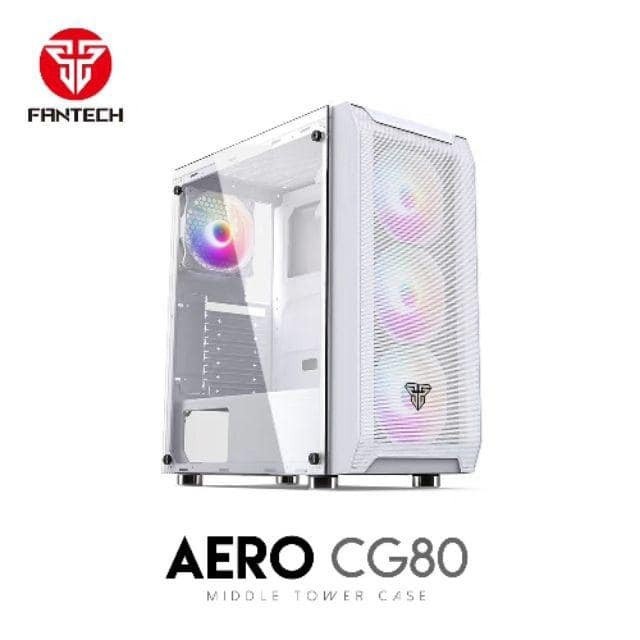 Jual Casing PC Gaming Fantech CG80 AERO WHITE | Shopee Indonesia