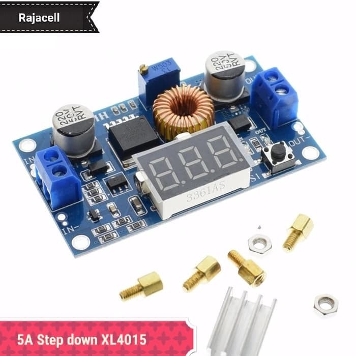 Jual XL4015 Adjustable Step down 5A 75W DC Stepdown + Display Voltmeter | Shopee Indonesia