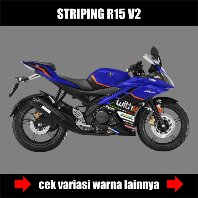 Jual Decal Striping Motor R15 V2 / Decal Stiker Yamaha YZF R15 V2 ...