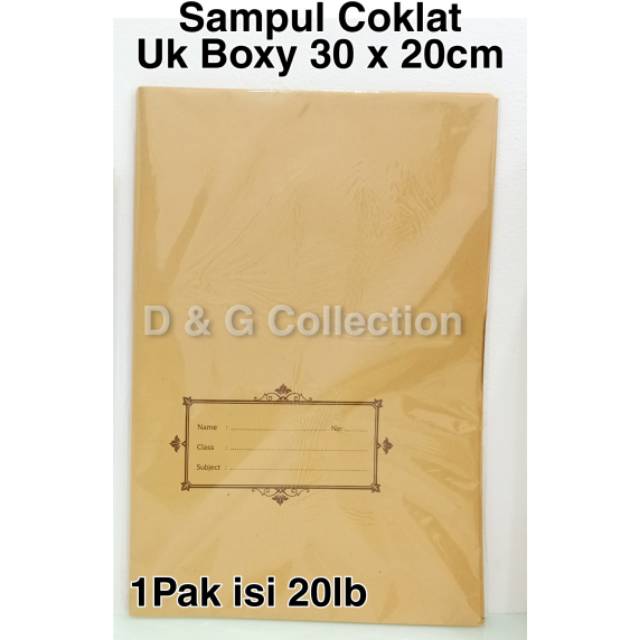 Jual SAMPUL COKLAT UKURAN BOXY / SAMPUL COKLAT BUKU TULIS UKURAN BOXY ...
